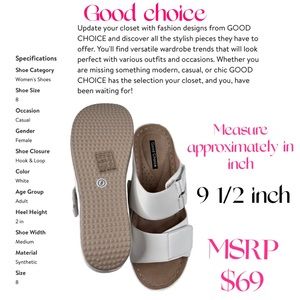 Good Choice | Shoes | New Womens Good Choice Wedge Sandals White Msrp ...